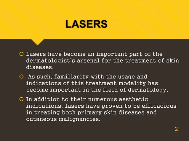 Lasers in dermatology | PPTX