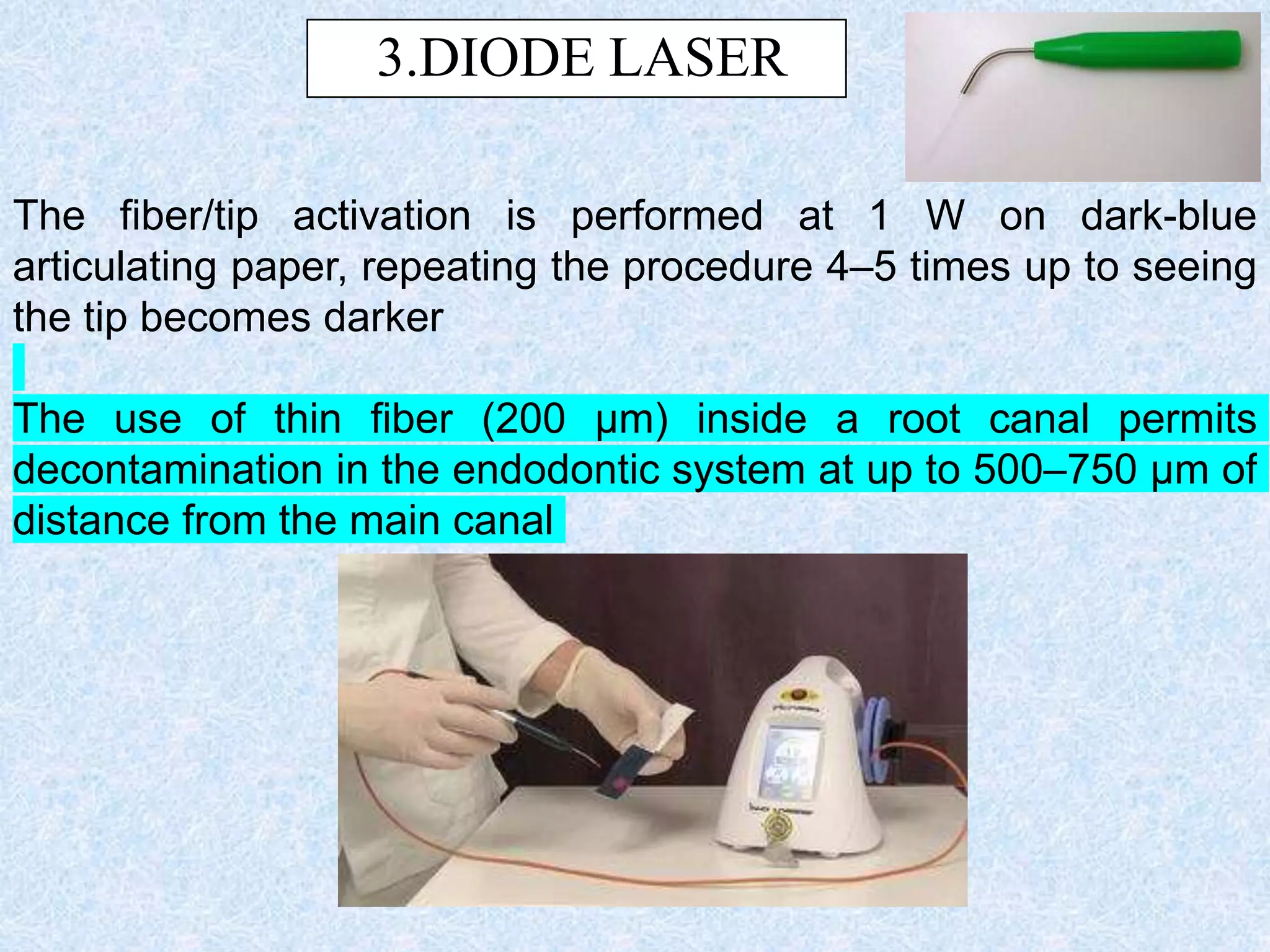 LASERS IN ENDODONTICS | PPTX