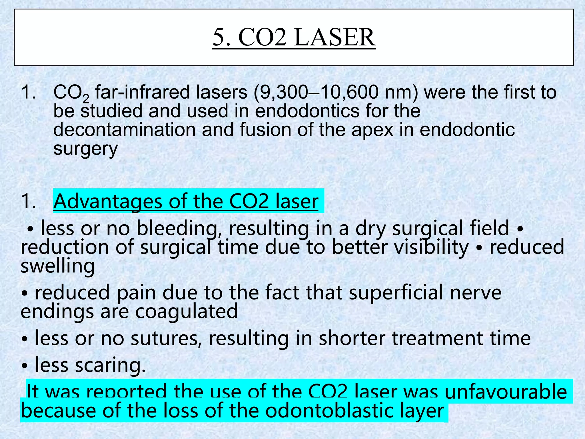 LASERS IN ENDODONTICS | PPTX