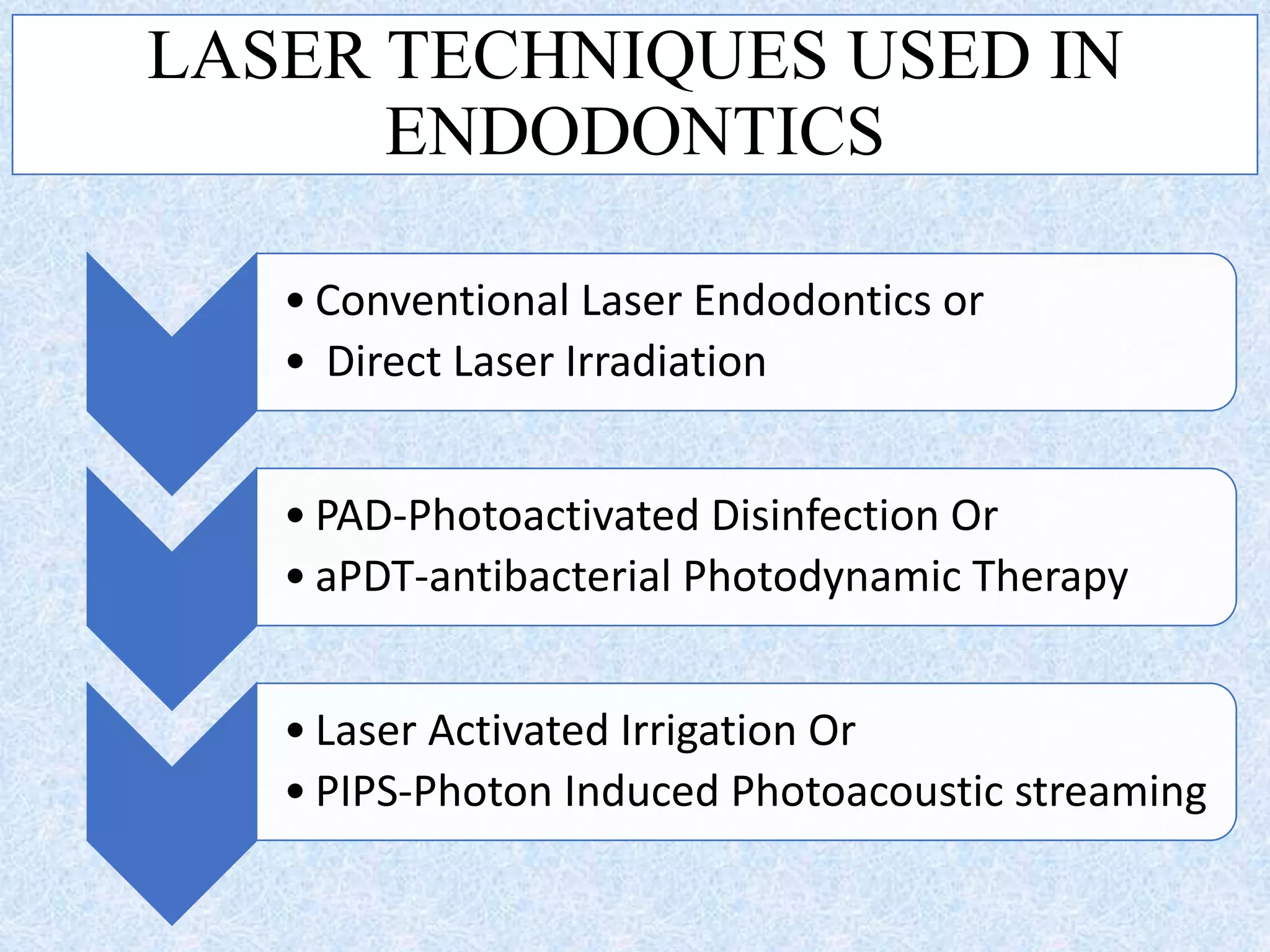 LASERS IN ENDODONTICS | PPTX