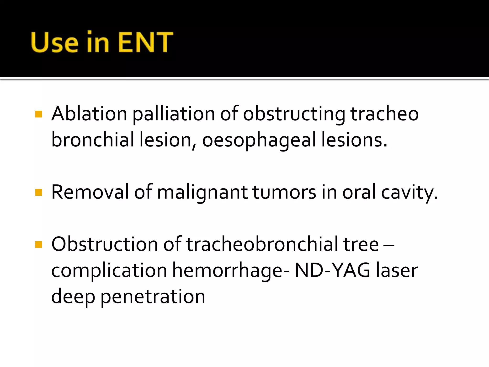 Laser in ENT | PPTX