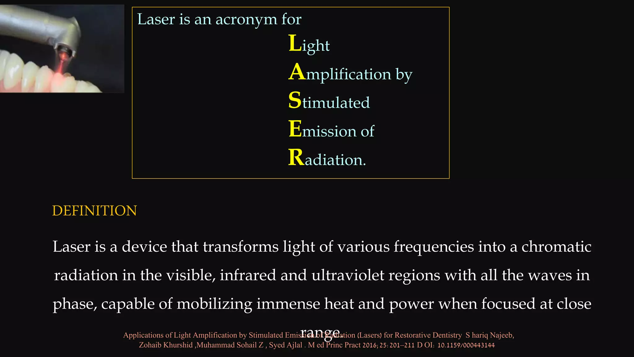 Lasers in operative dentistry | PPTX
