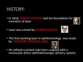 Lasers in ophthalmology | PPTX