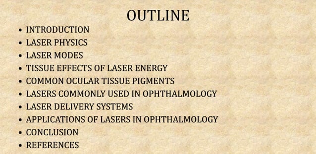 Lasers in Ophthalmology | PPTX | Eye and Vision Conditions | Diseases ...