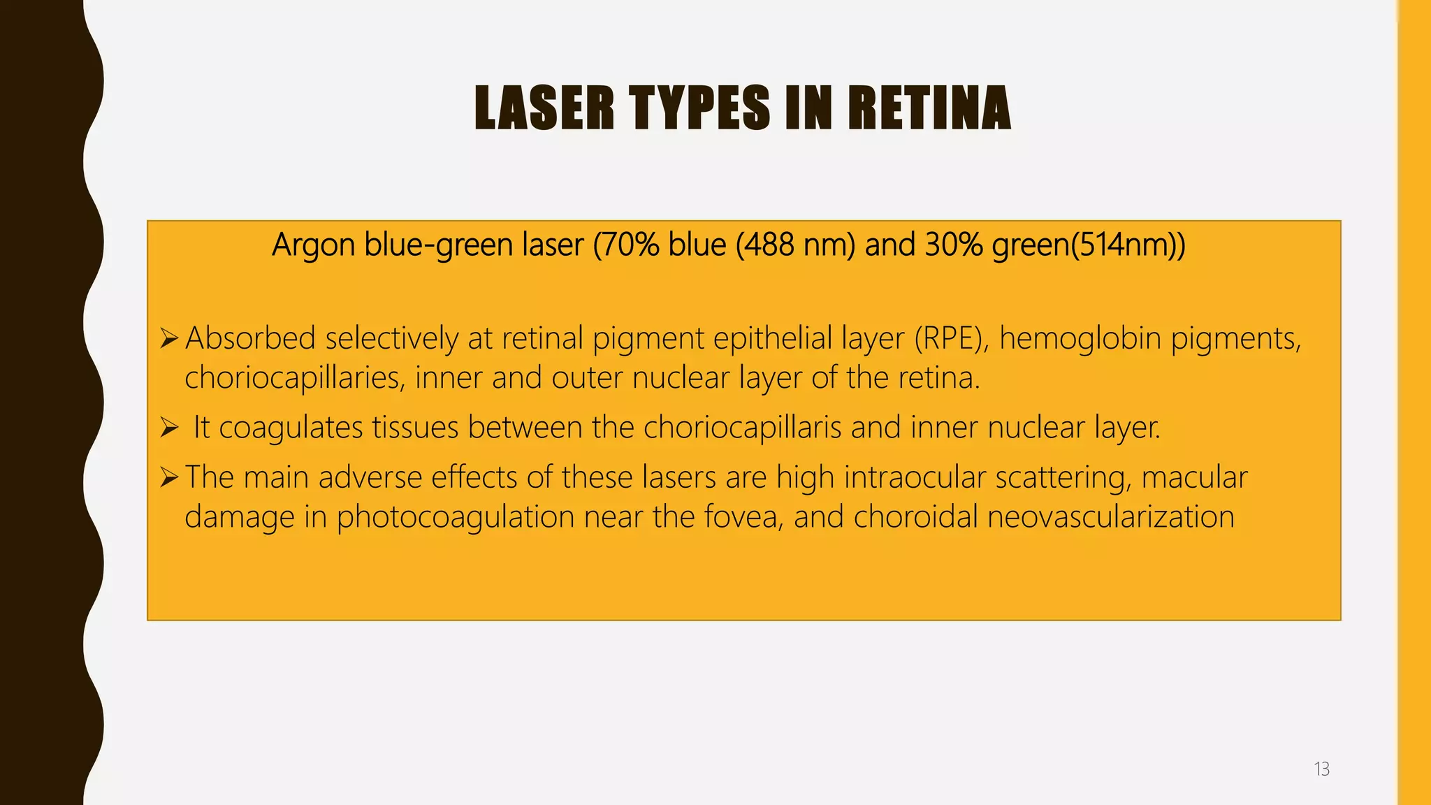 Lasers in opthalmology | PPT