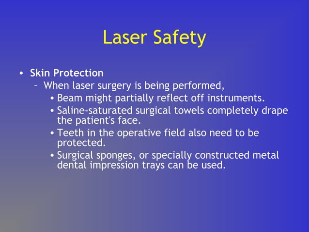 Lasers in oral and maxillofacial surgery | PPT | First Aid | Injuries