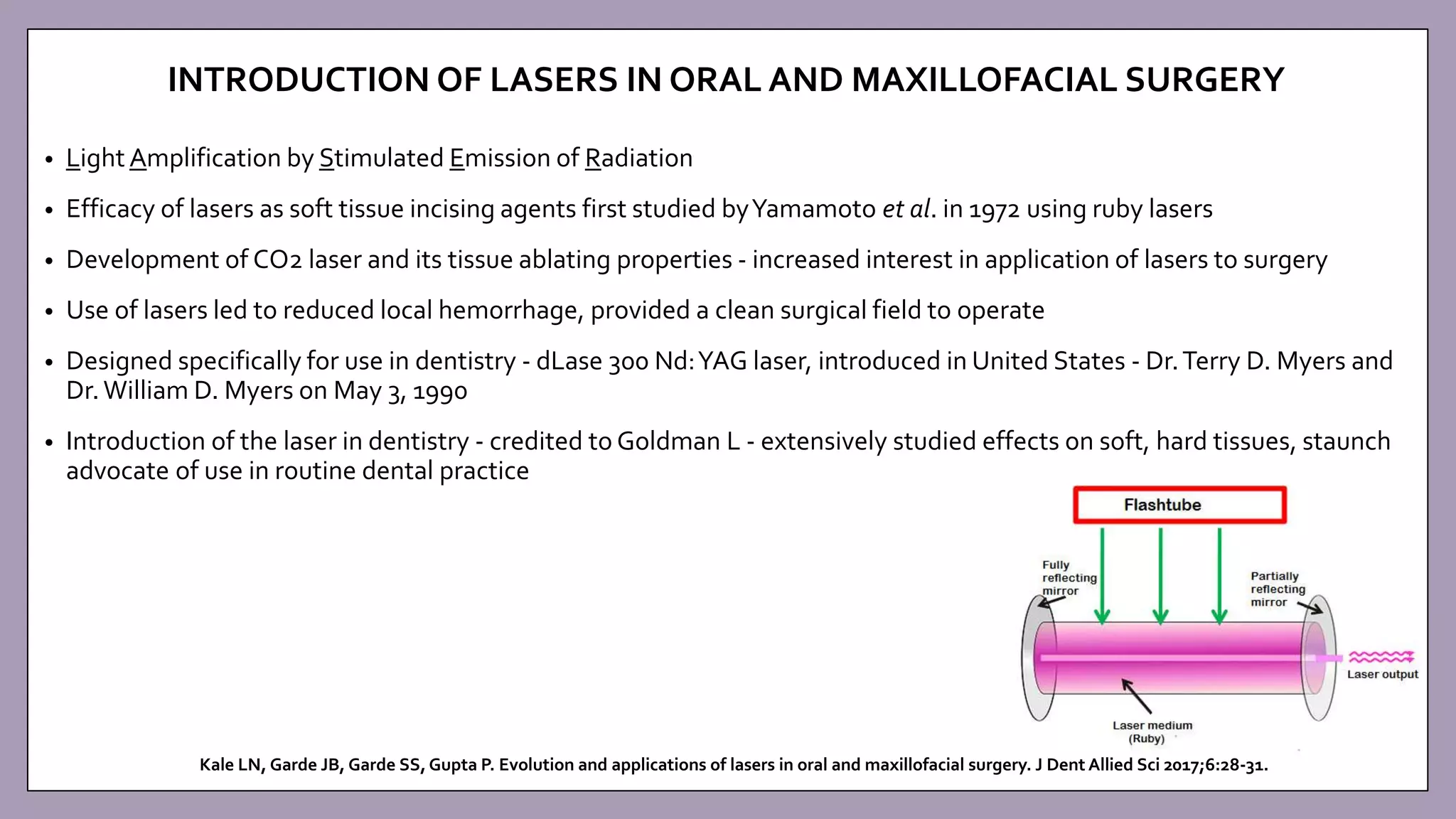 Lasers in oral and maxillofacial surgery | PPTX