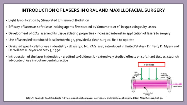 Lasers in oral and maxillofacial surgery | PPTX