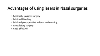 Lasers in otolaryngology own prep | PPTX