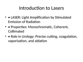 Lasers_in_Urology_uses and applications pptx | PPT