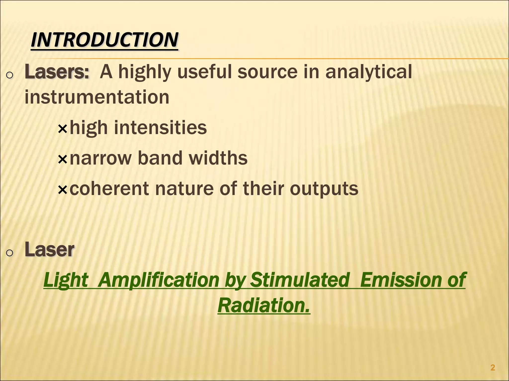 LASER SPECTROSCOPY | PPT