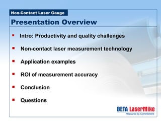 LaserSpeed: Intro to Non-Contact Length & Speed Measurement | PPT
