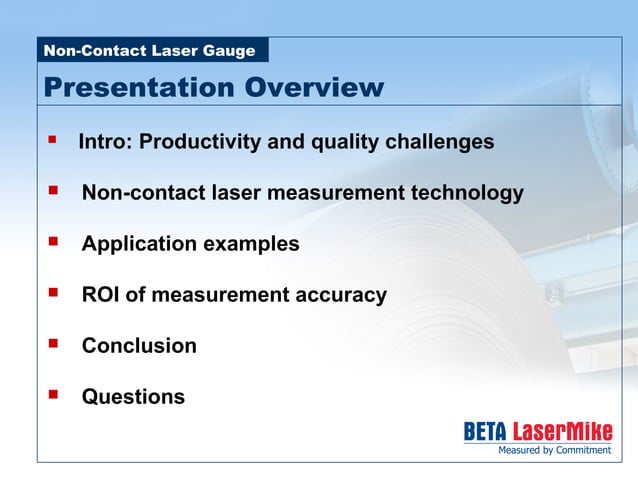 LaserSpeed: Intro to Non-Contact Length & Speed Measurement | PPT ...
