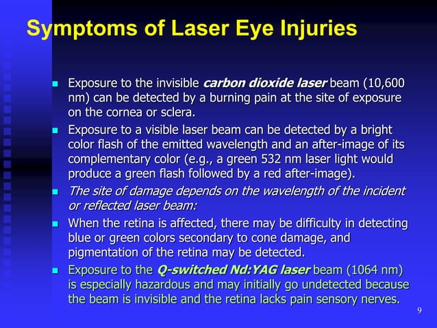 LASERSsafety.ppt | Eye and Vision Conditions | Diseases and Conditions