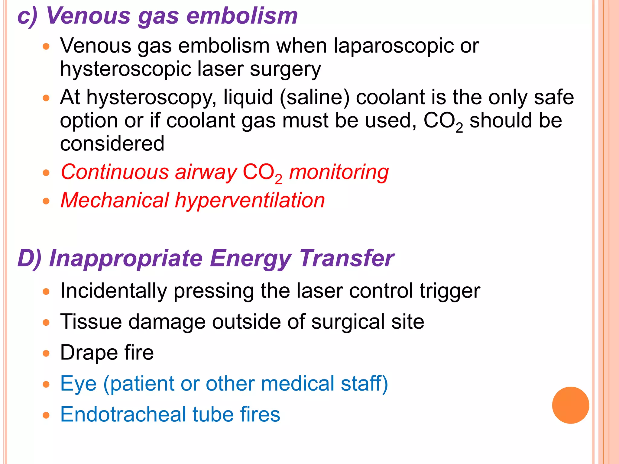 Laser surgery and anaesthesia | PPTX