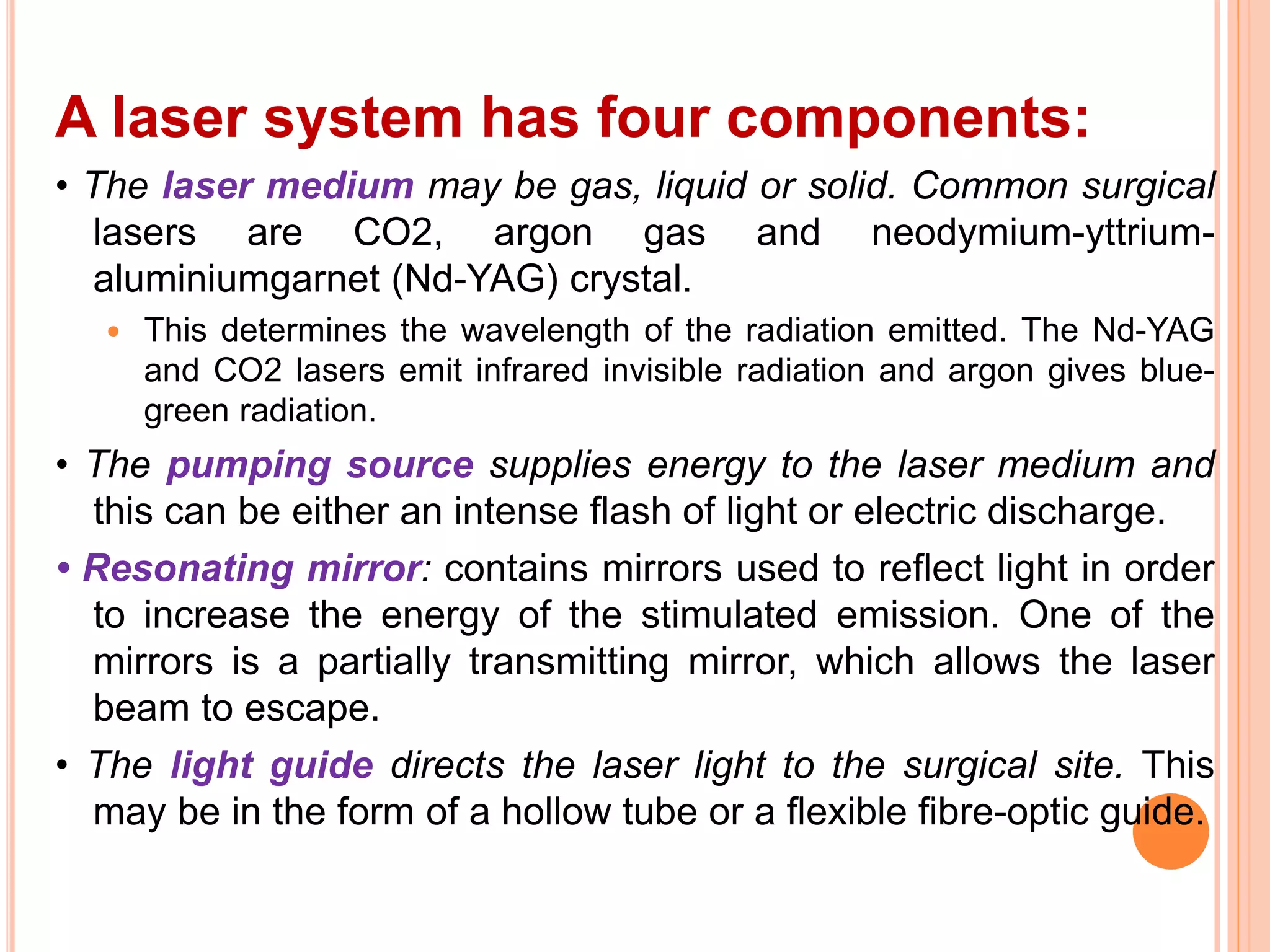 Laser surgery and anaesthesia | PPTX