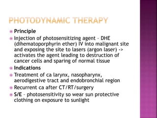 Laser surgery and cryosurgery in ENT | PPTX