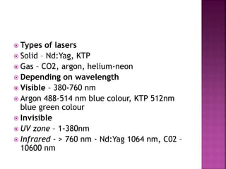 Laser surgery and cryosurgery in ENT | PPTX