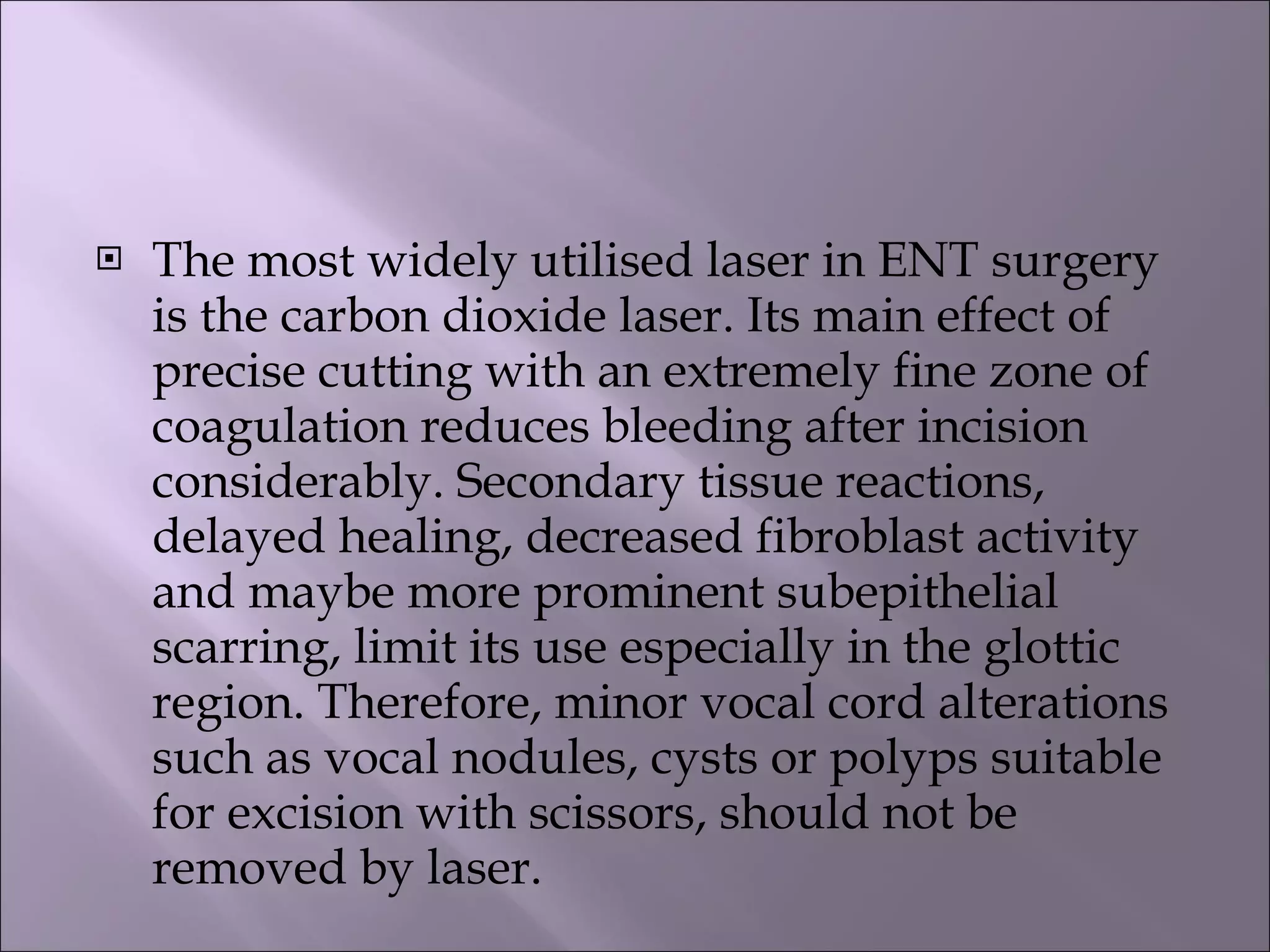 Laser surgery in ent surgery | PPT