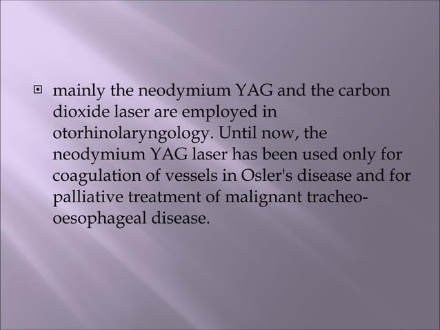 Laser Surgery In Ent Surgery Ppt