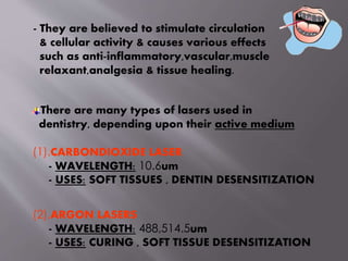 LASERS USED IN OPERATIVE DENTISTRY | PPTX