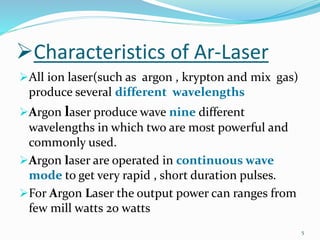 Argon and He-Cd Laser | PPTX