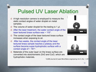 Laser texturing and applications | PPTX