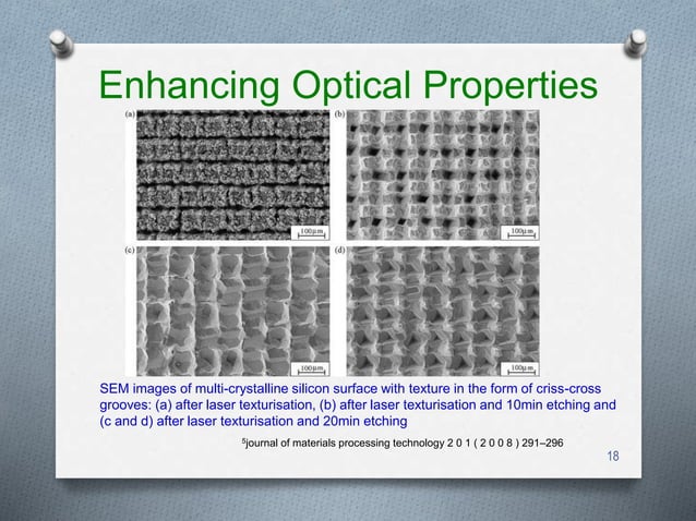 Laser texturing and applications | PPTX | Chemistry | Science