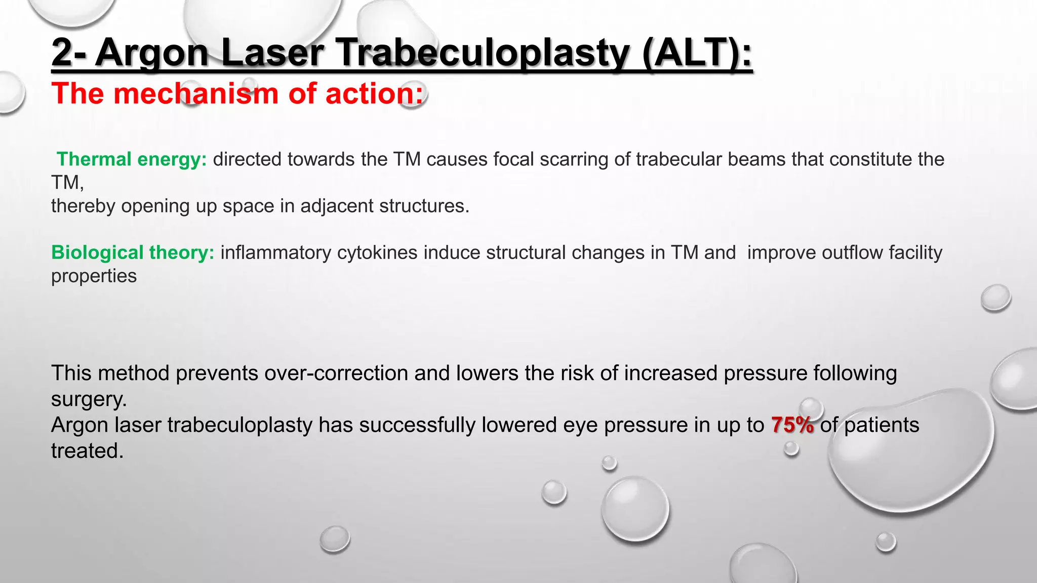 Laser therapy in glaucoma | PPTX