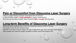Laser therapy in glaucoma | PPTX