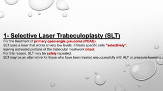 Laser therapy in glaucoma | PPTX