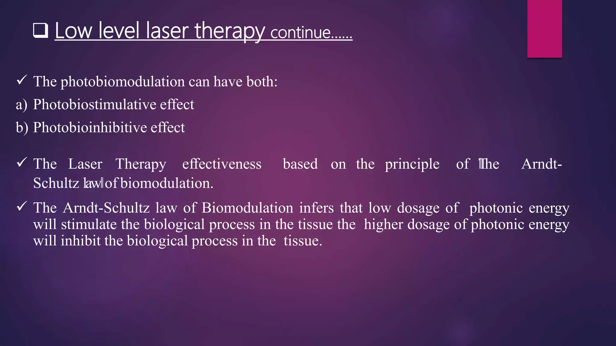 Laser therapy (physiotherapy) | PPTX