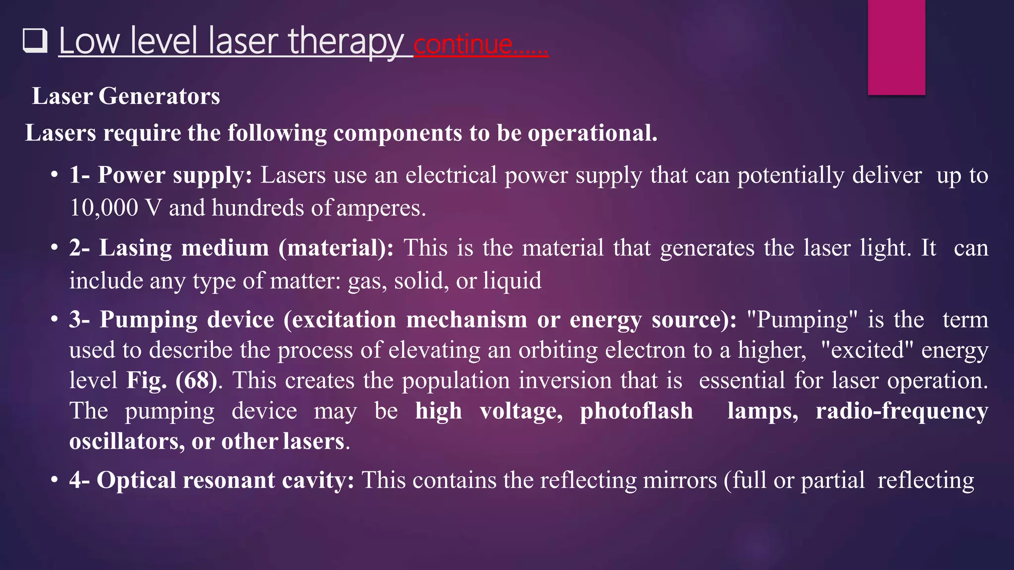 Laser therapy (physiotherapy) | PPTX