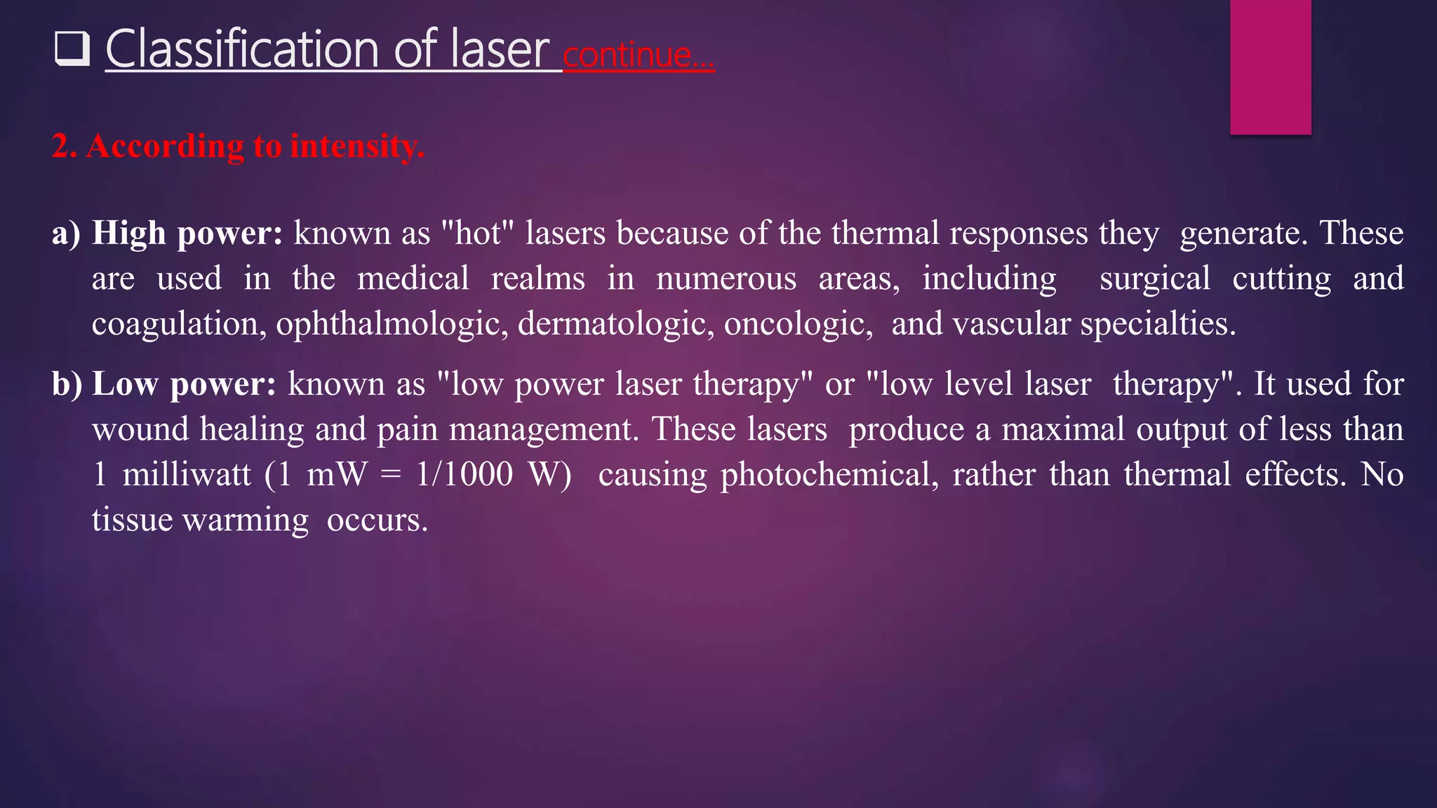 Laser therapy (physiotherapy) | PPTX