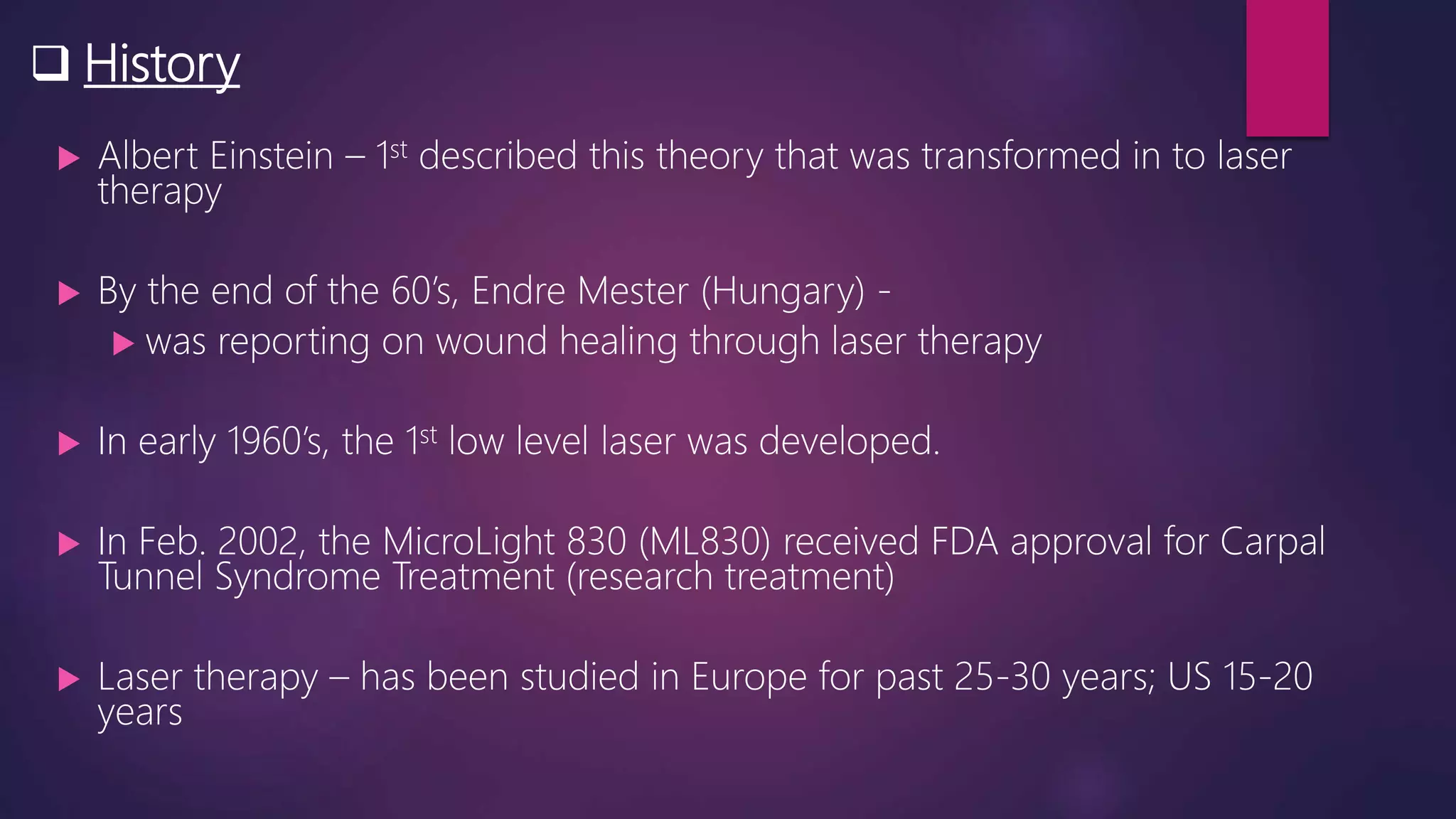 Laser therapy (physiotherapy) | PPTX