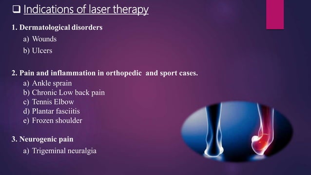 Laser therapy (physiotherapy) | PPTX