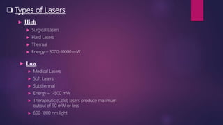 Laser therapy (physiotherapy) | PPTX