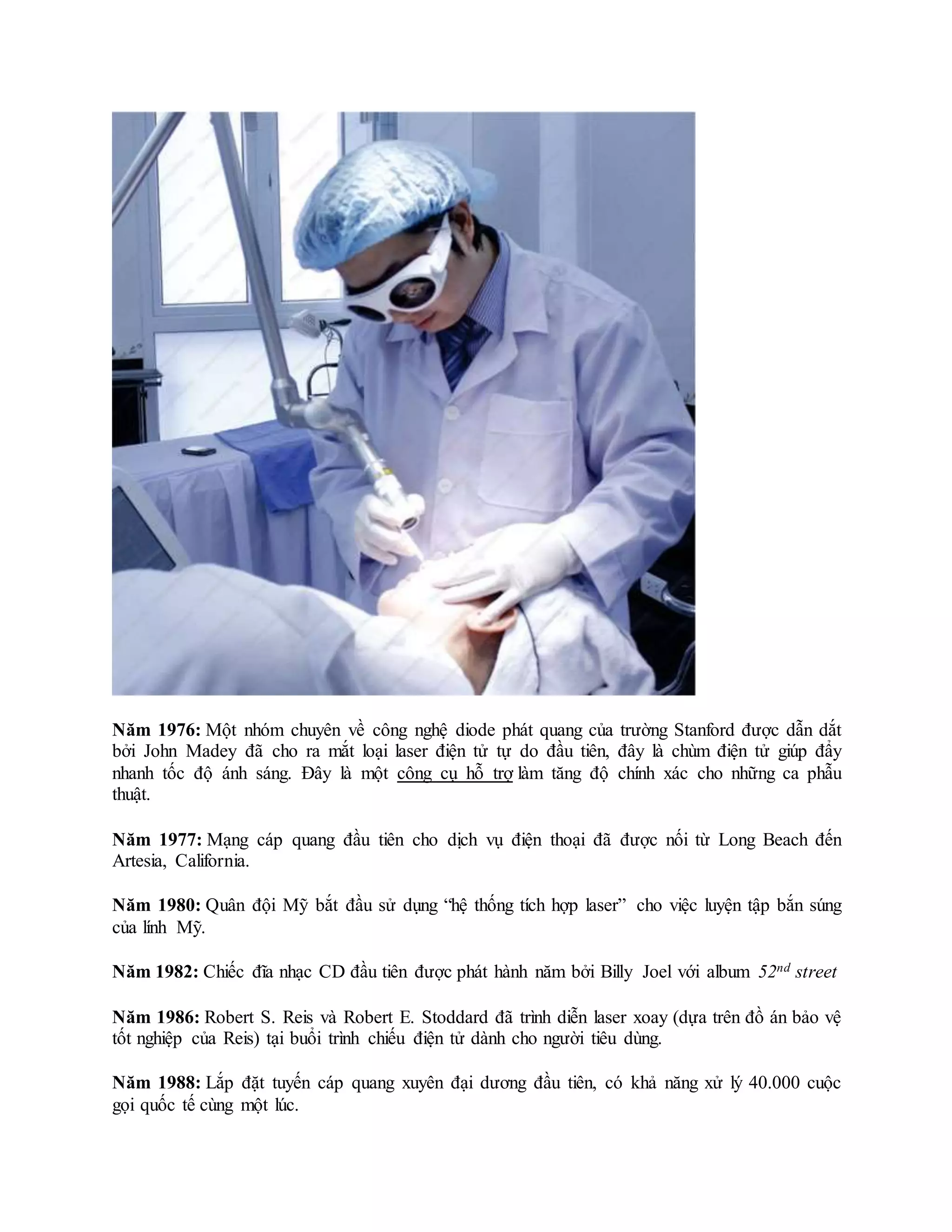 Khái niệm, lịch sử hình thành & phát triển của LASER | DOCX