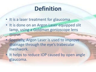 Laser trabeculoplasty | PPTX