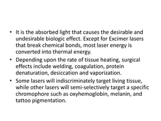 Laser application in plastic surgery | PPTX