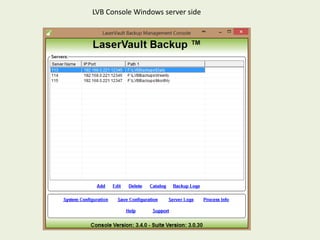 Laser vault backup | PPT