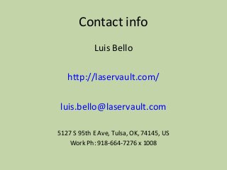 Laser vault backup | PPT