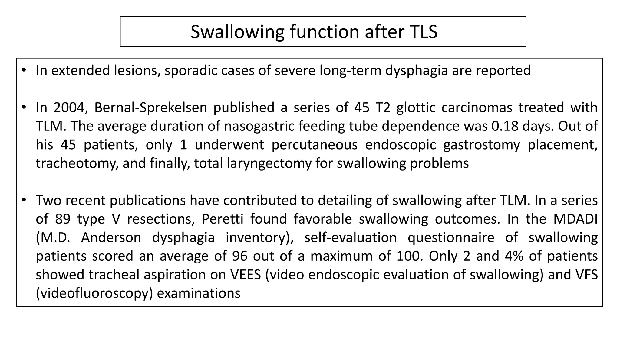 Laser vs radiation in early laryngeal SCC | PPT