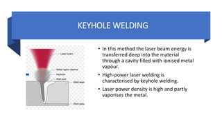 Laser welding and brazing | PPTX