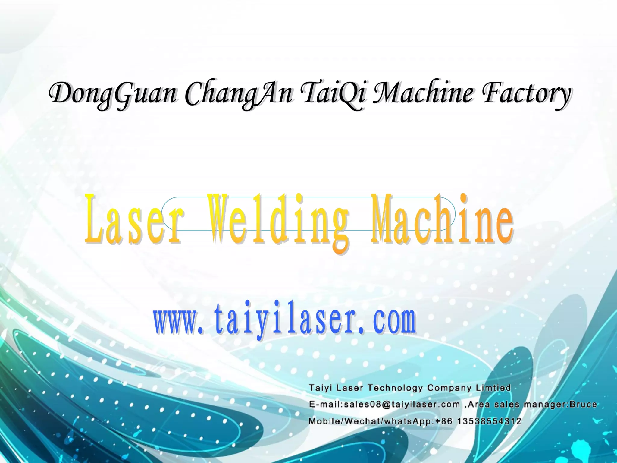 Laser welding machine catalog from taiqi machine factory | PDF