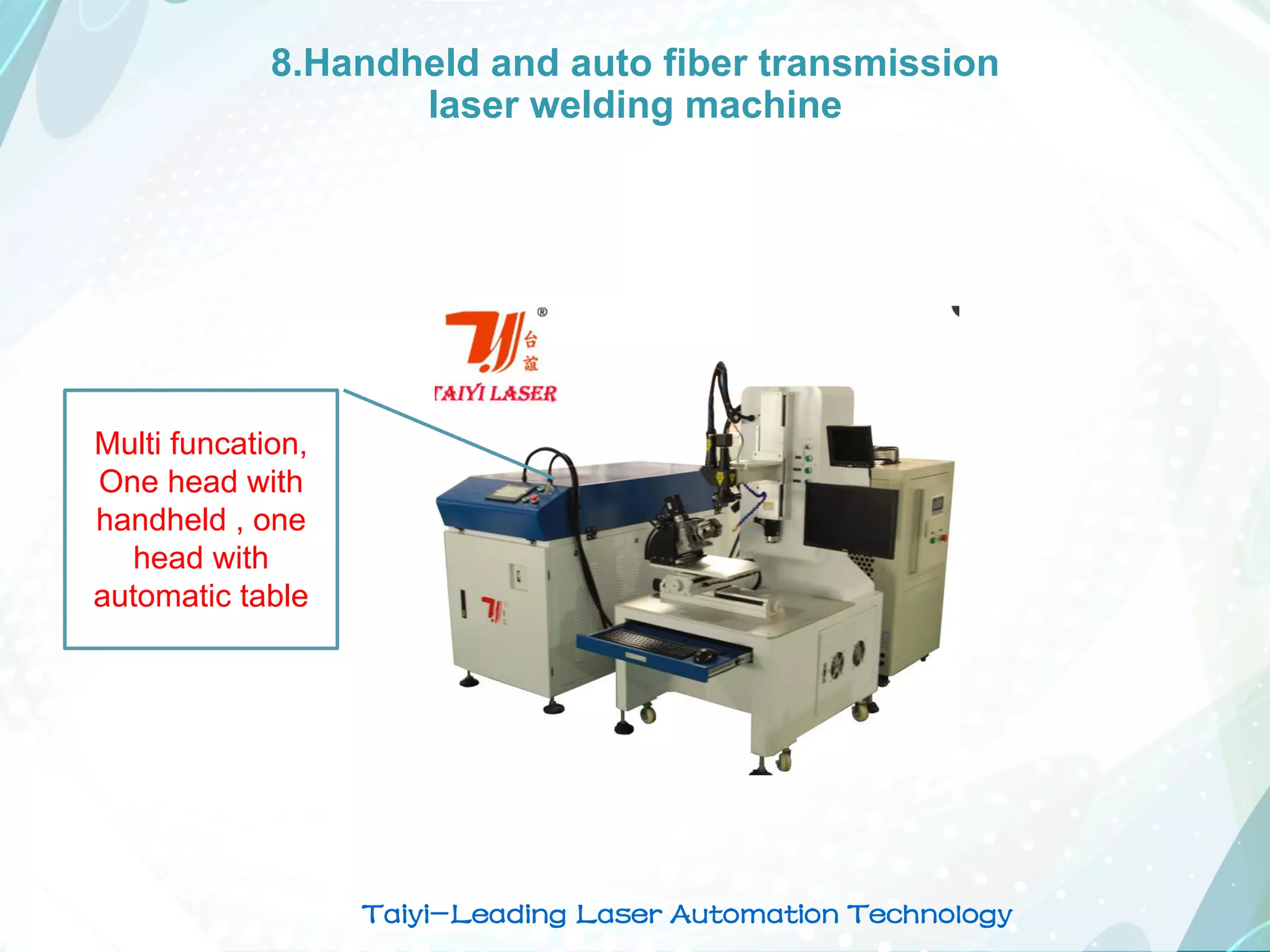 Laser welding machine catalog from taiqi machine factory | PDF