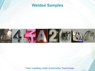 Laser welding machine catalog from taiqi machine factory | PDF