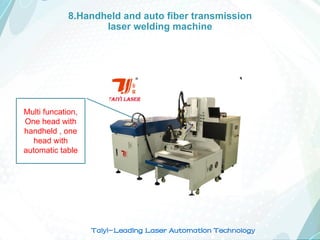 Laser welding machine catalog from taiqi machine factory | PDF