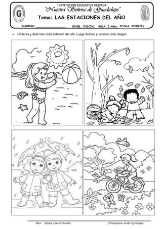 Colorear Las Estaciones Del Año