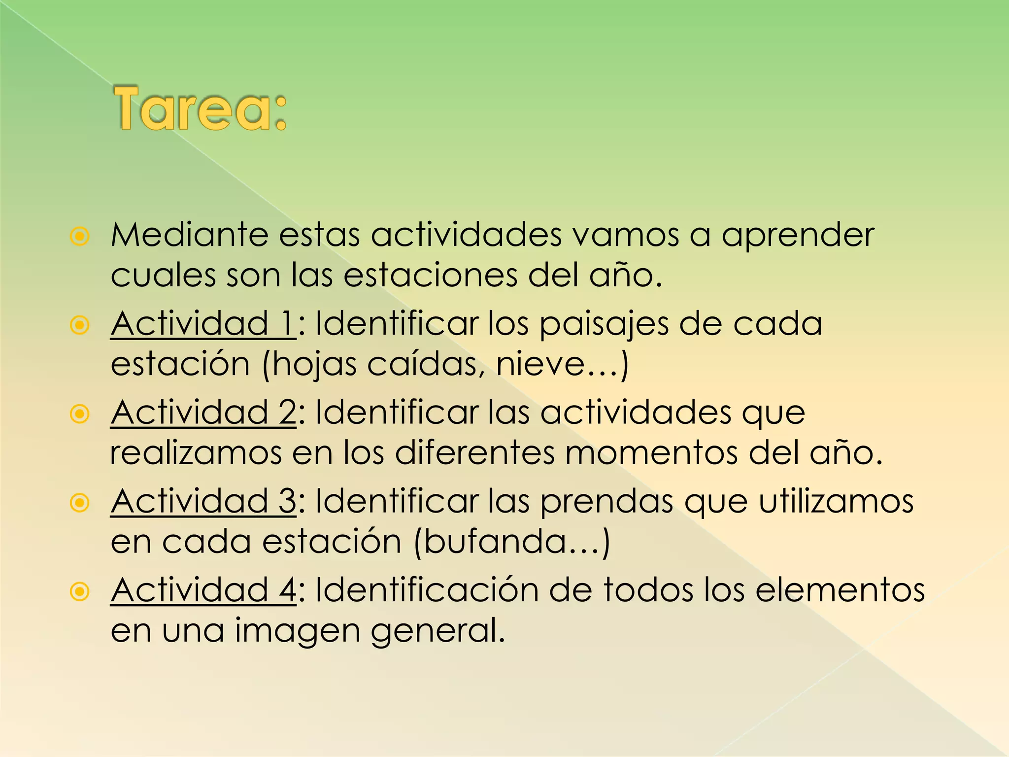 Las estaciones del año | PPTX | Science